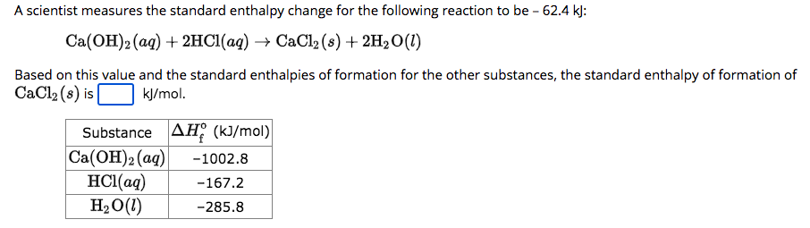 Solved Ca(OH)2(aq)+2HCl(aq)→CaCl2(s)+2H2O(l) Based on this | Chegg.com