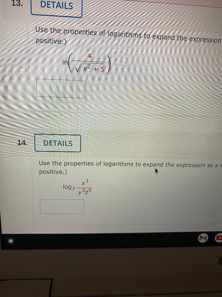 Solved Use the properties of logarithms to expand the | Chegg.com