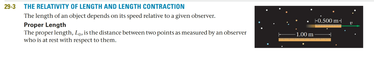 Solved 29-3 THE RELATIVITY OF LENGTH AND LENGTH CONTRACTION | Chegg.com