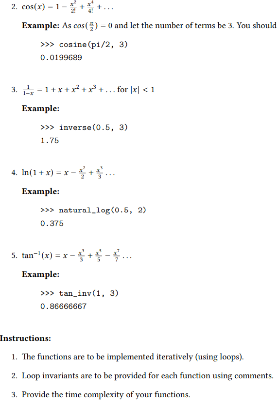 Solved In this assignment we will work with iteration | Chegg.com