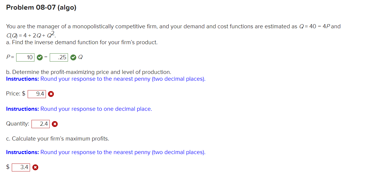 Solved You are the manager of a monopolistically competitive | Chegg.com