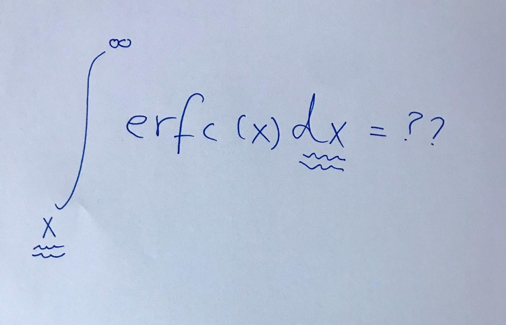 Solved erfc (x) dx