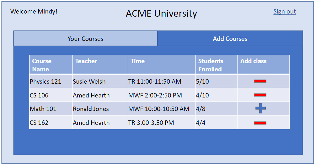 Solved I need help building a Student Enrollment Web App | Chegg.com