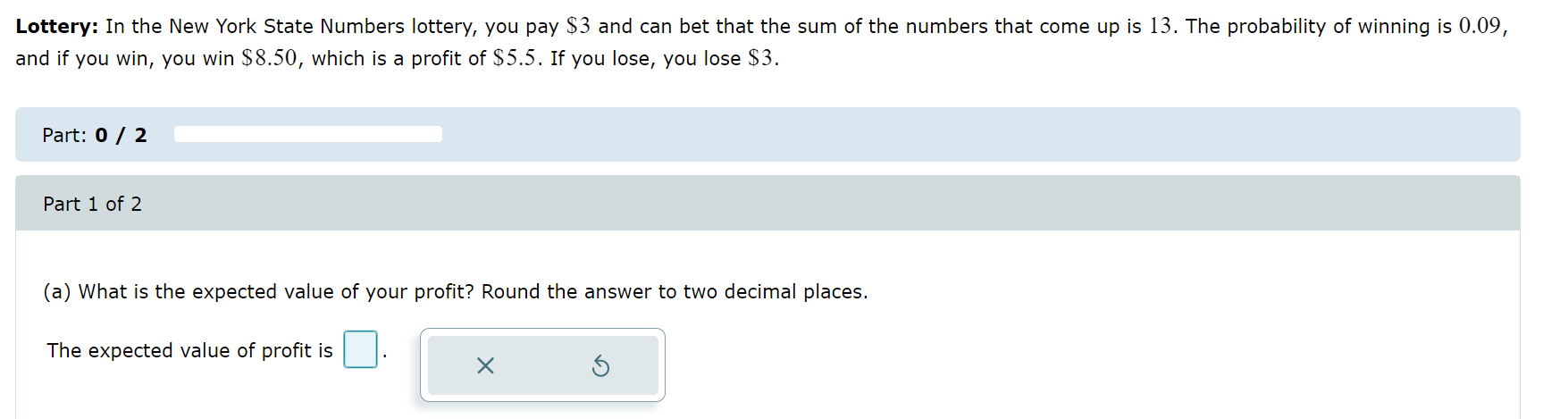 Solved Lottery: In the New York State Numbers lottery, you | Chegg.com