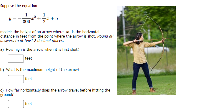 Solved Suppose the equation models the height of an arrow | Chegg.com