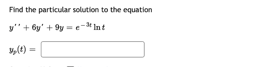 Solved Find the particular solution to the equation y'' + | Chegg.com