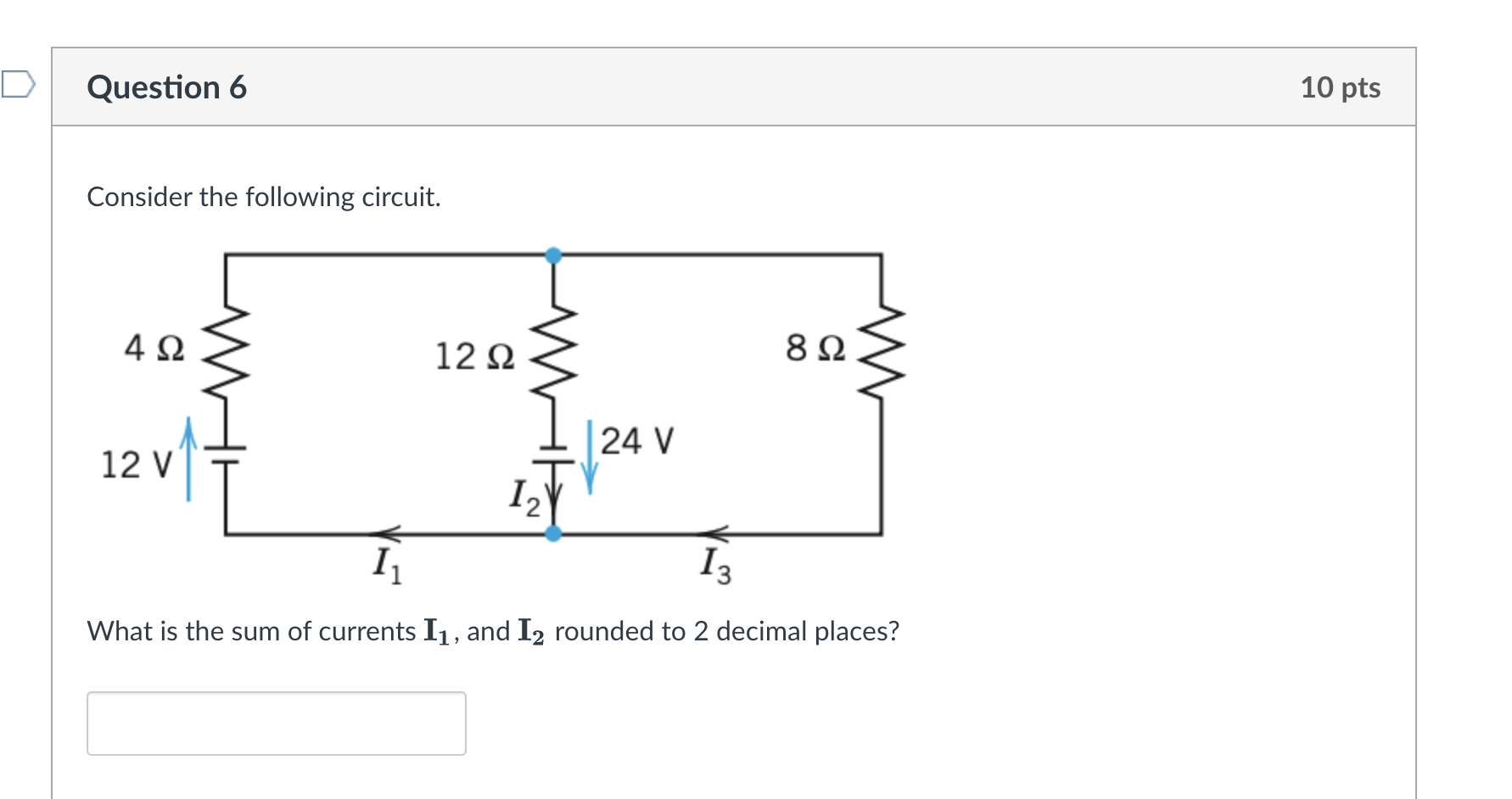 Solved What is the sum of currents , and rounded to 2 | Chegg.com