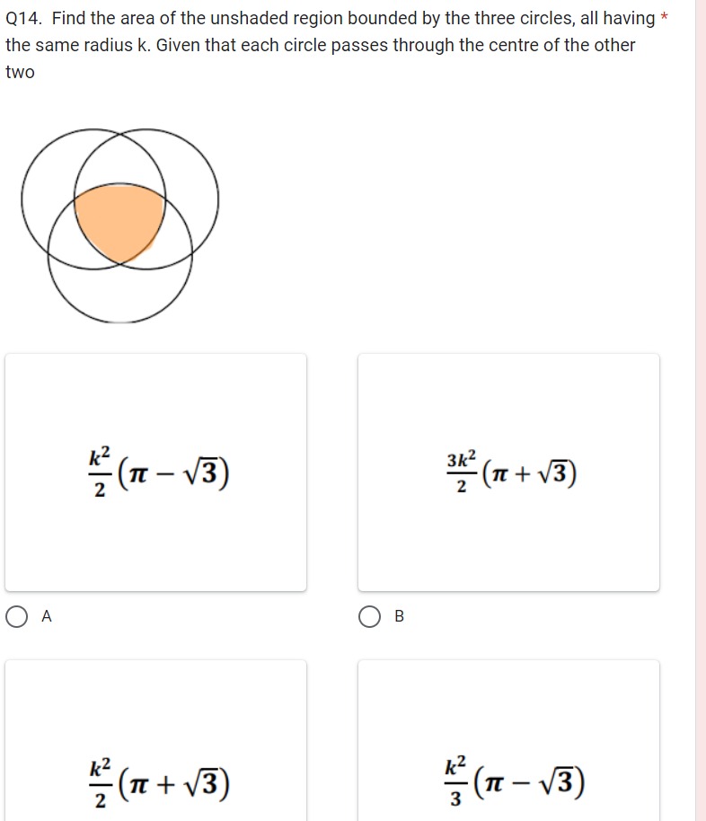 Solved Q14. ﻿Find the area of the unshaded region bounded by | Chegg.com
