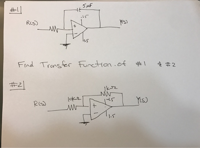 Solved Find Transfer Function of #1 #2 | Chegg.com