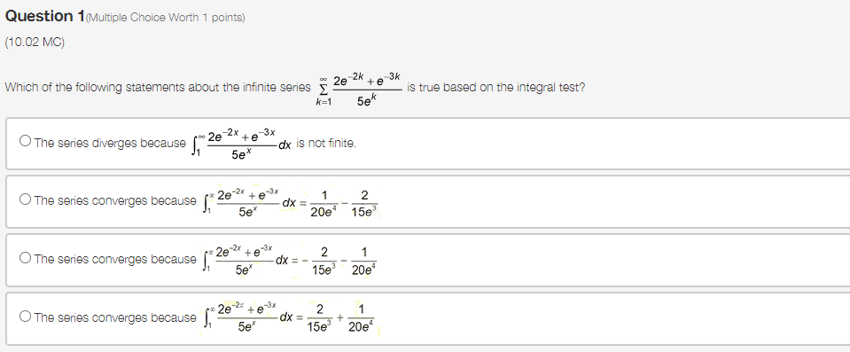 Solved Question 1 Multiple Choice Worth 1 points) (10.02 MC) | Chegg.com