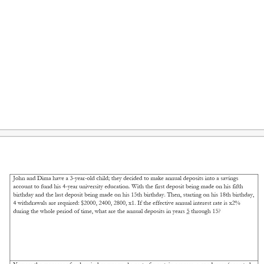 Solved John and Dima have a 3-year-old child; they decided | Chegg.com