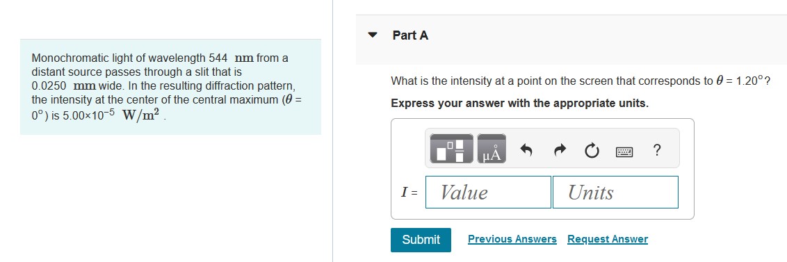 Solved Monochromatic light of wavelength 544 nm from a | Chegg.com