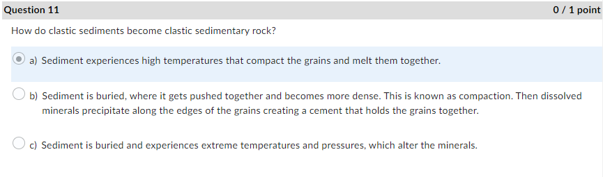 Solved Order these clastic rocks based on their clast size. | Chegg.com