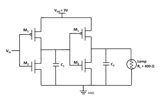 Solved a). A PMOS logic circuit is shown below. |VTP|= 1 V, | Chegg.com
