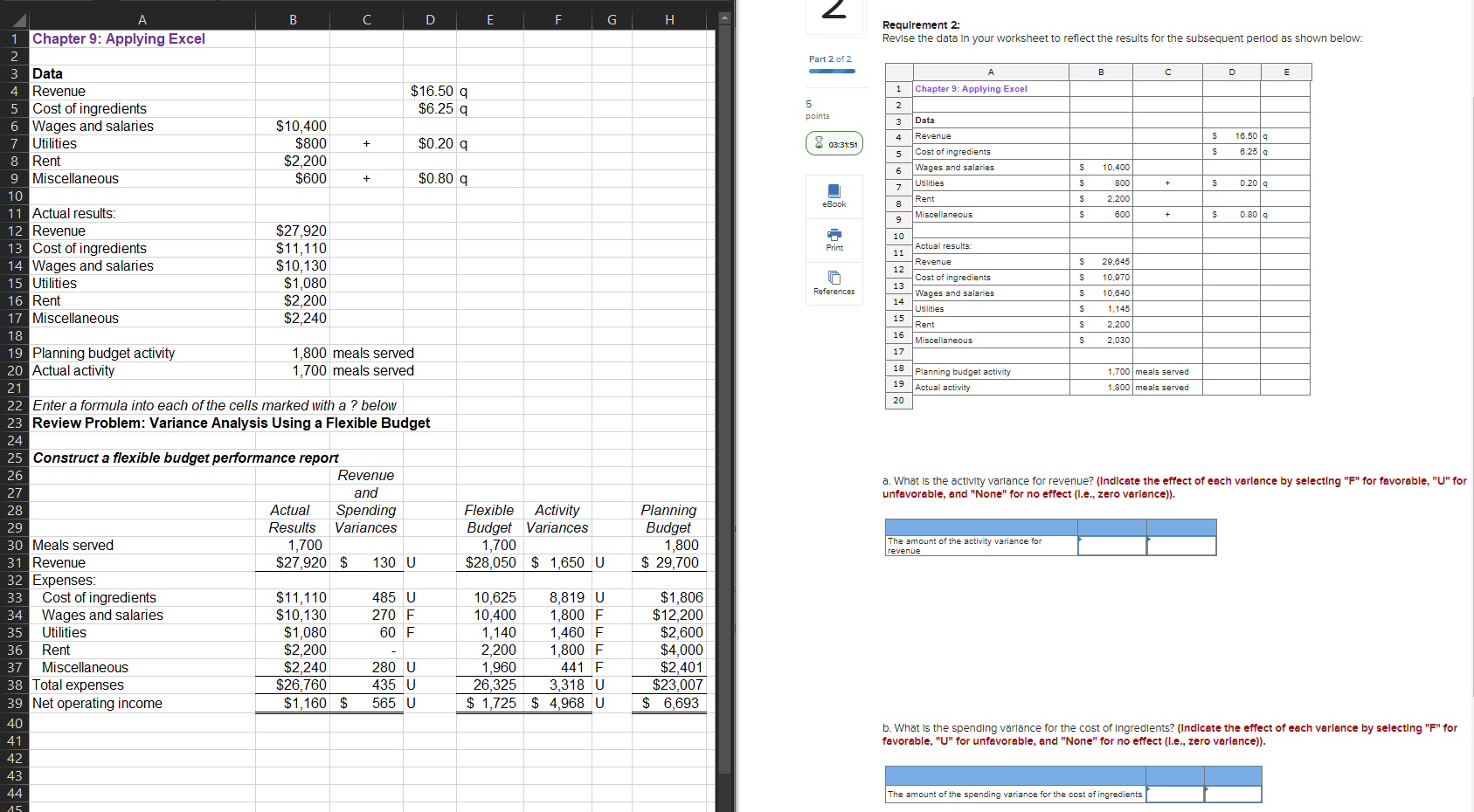 Solved B C D E F H 1 Chapter 9: Applying Excel Requirement | Chegg.com