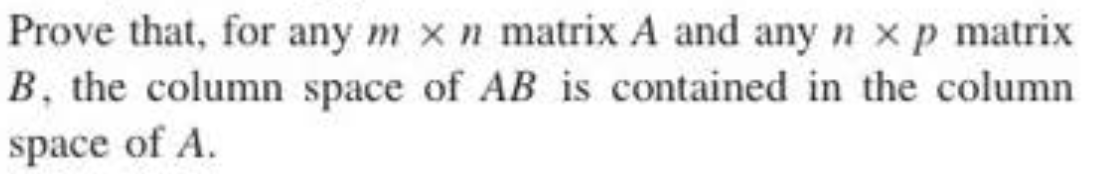 Solved Prove that: For any m x n matrix A and any n x | Chegg.com