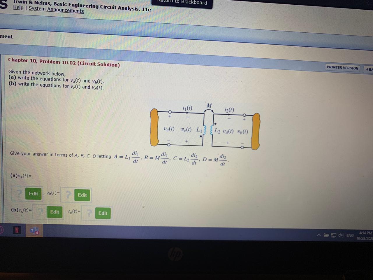 Solved Irwin & Nelms, Basic Engineering Circuit Analysis, | Chegg.com
