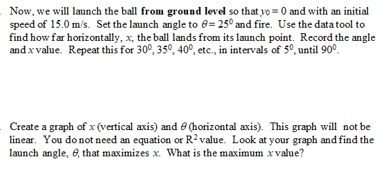 Solved Now, we will launch the ball from ground level so | Chegg.com