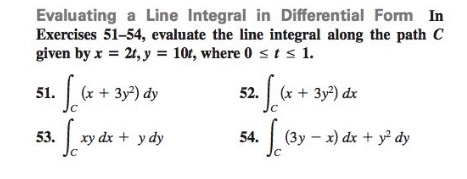 Solved Evaluating a Line Integral in Differential Form In | Chegg.com