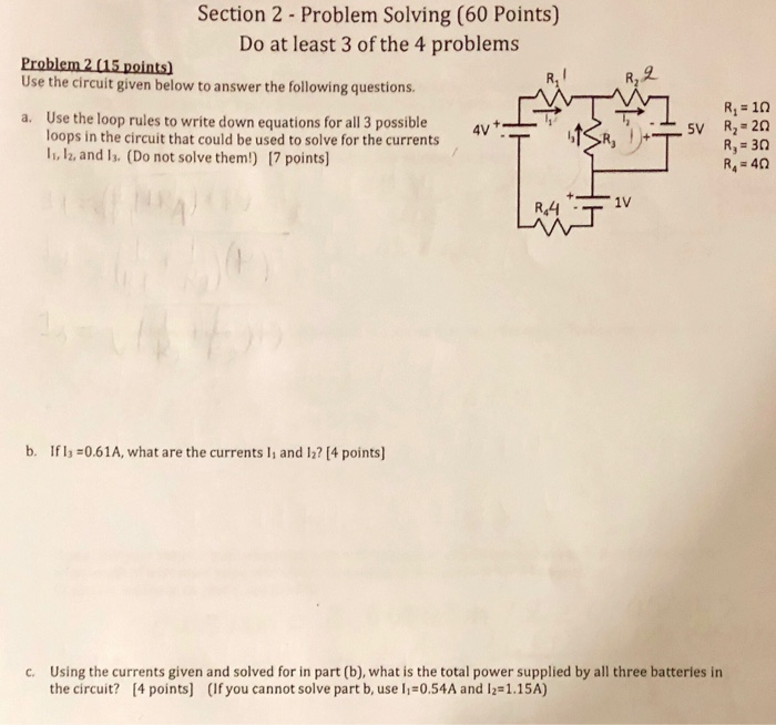 Solved Section 2 Problem Solving (60 Points) Do at least 3 | Chegg.com