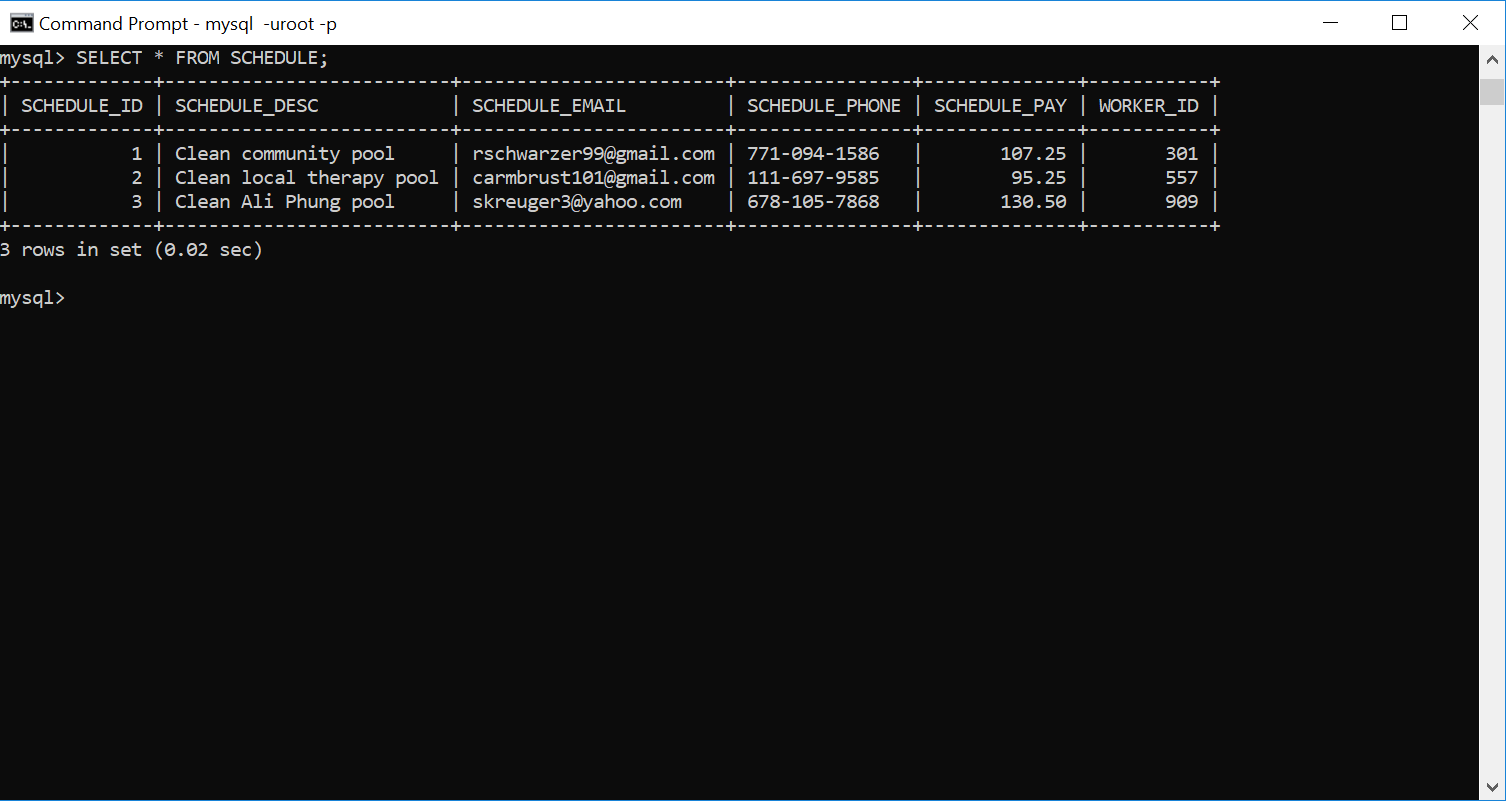 CCommand Prompt - mysql -uroot -p X mysql> SELECT | Chegg.com