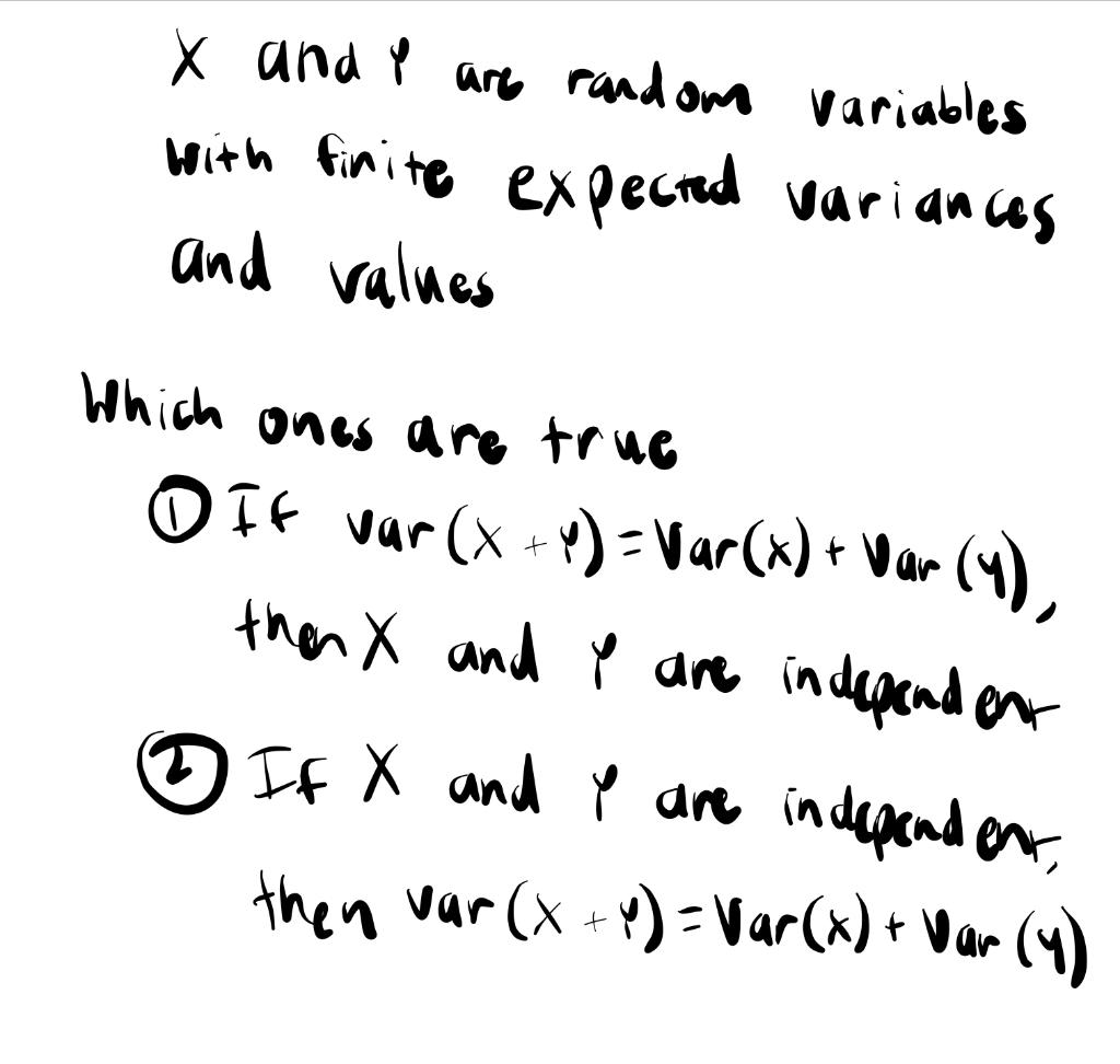 Solved X and Y are random variables with finite expected | Chegg.com