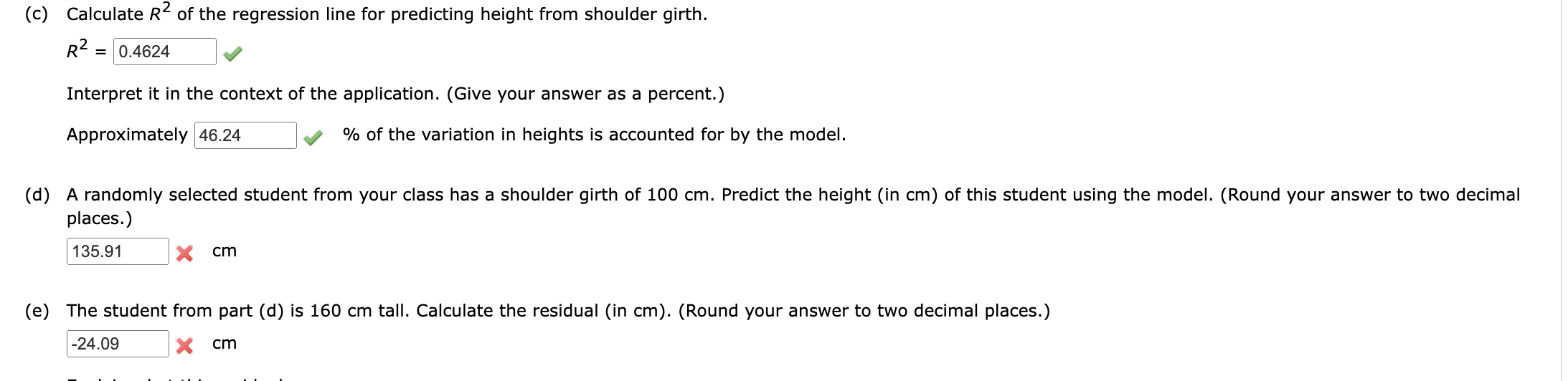Solved Consider the following data on shoulder girth and | Chegg.com