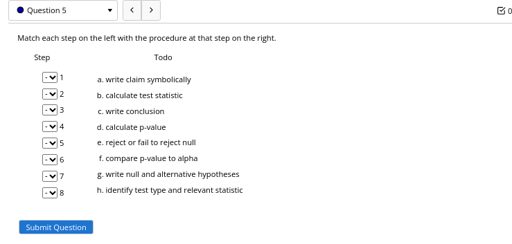 Solved Match each step on the left with the procedure at | Chegg.com