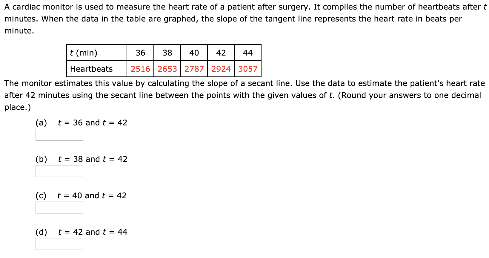 Solved A cardiac monitor is used to measure the heart rate | Chegg.com
