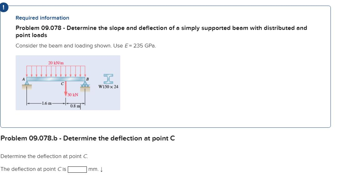 Solved Problem 09.078 - Determine the slope and deflection | Chegg.com
