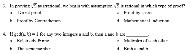 Solved 3. In proving 5 as irrational, we begin with | Chegg.com