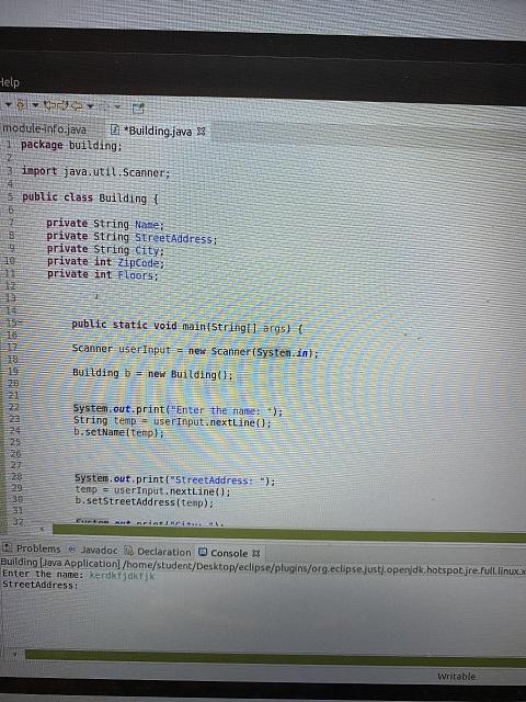 Solved IDE indow Help -- module-info.java Building.java 65 | Chegg.com