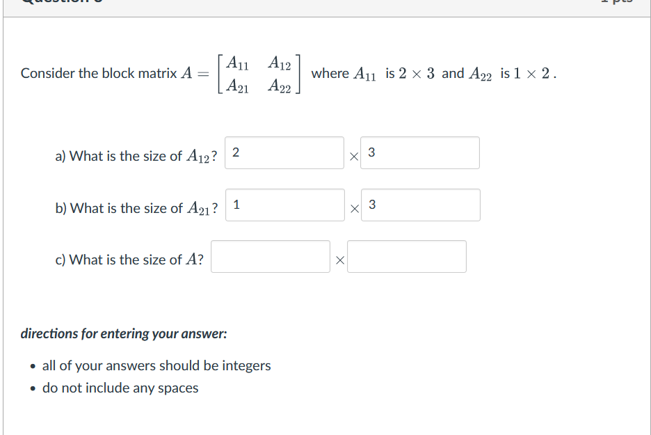 Solved Consider the block matrix A=[A11A21A12A22] where A11 | Chegg.com