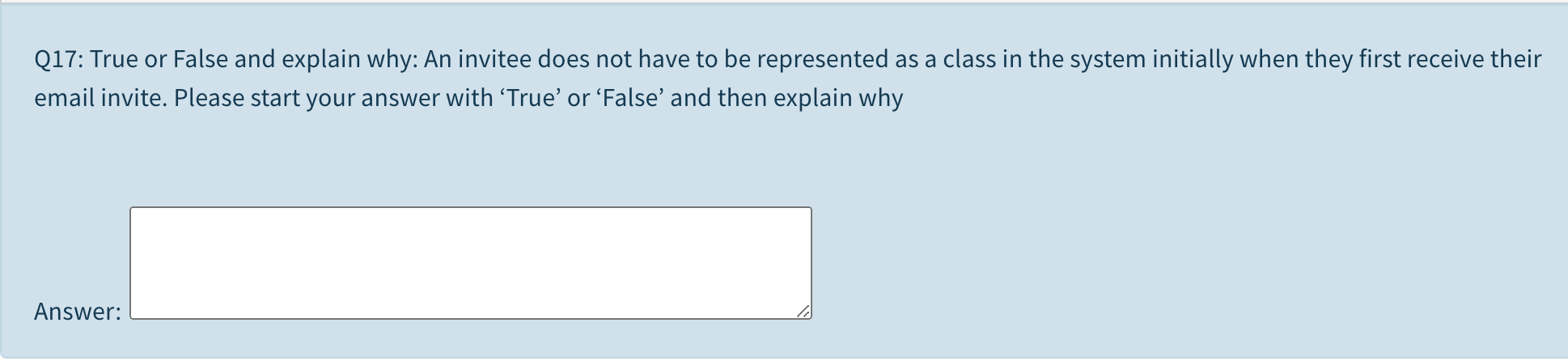 Solved Q17: True or False and explain why: An invitee does | Chegg.com