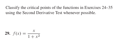 Solved Classify the critical points of ﻿the functions in | Chegg.com