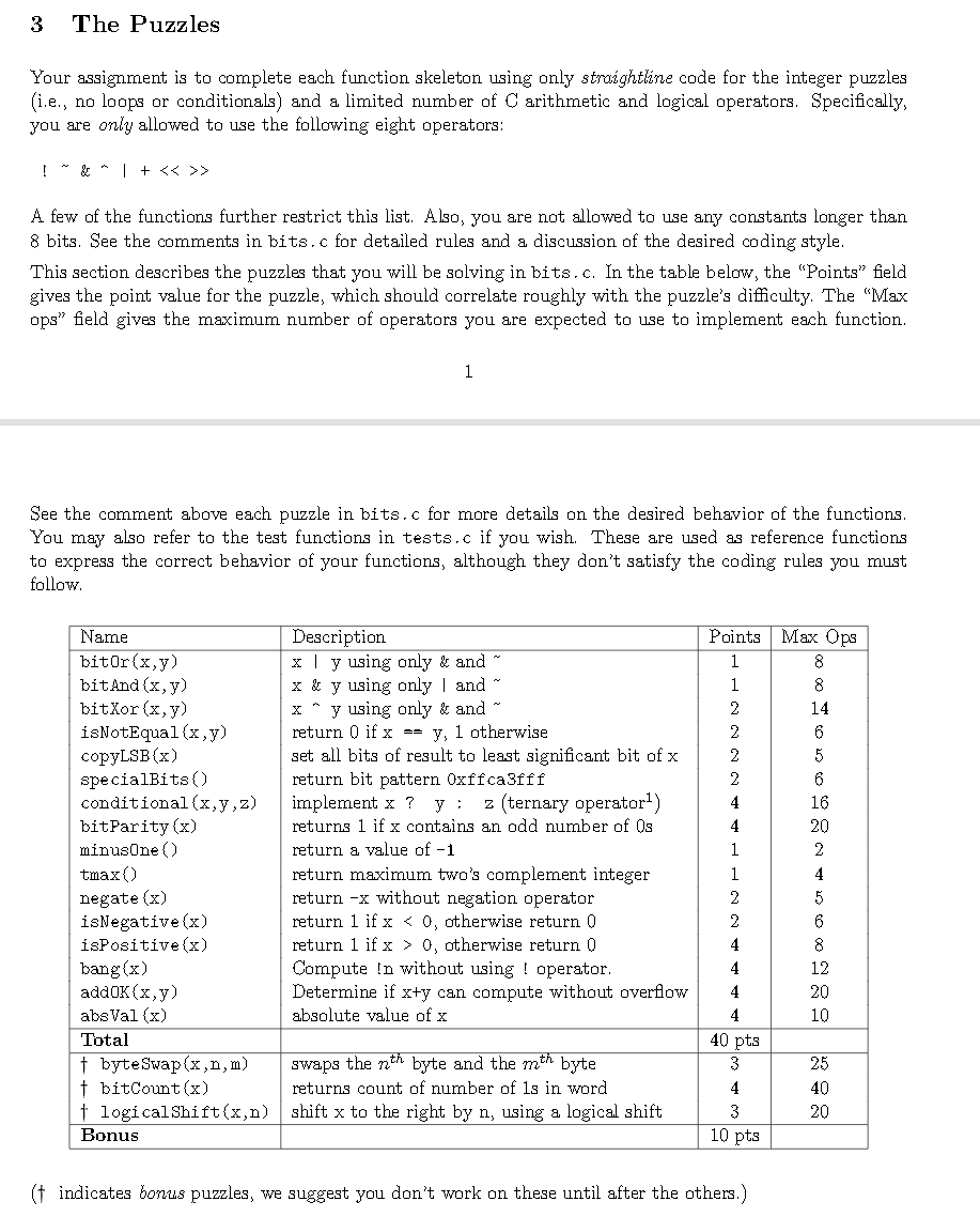 3 The Puzzles Your assignment is to complete each | Chegg.com