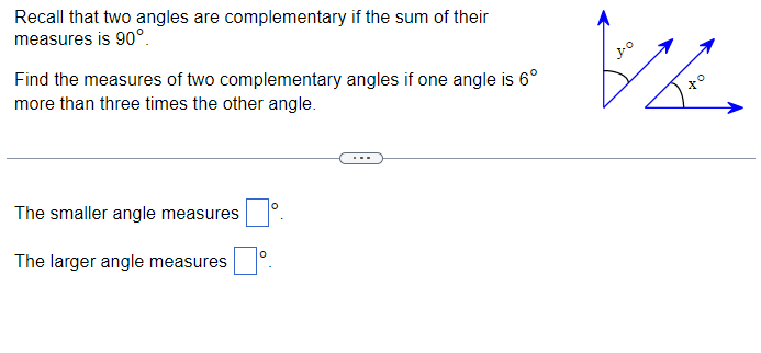 Solved Recall that two angles are complementary if the sum | Chegg.com