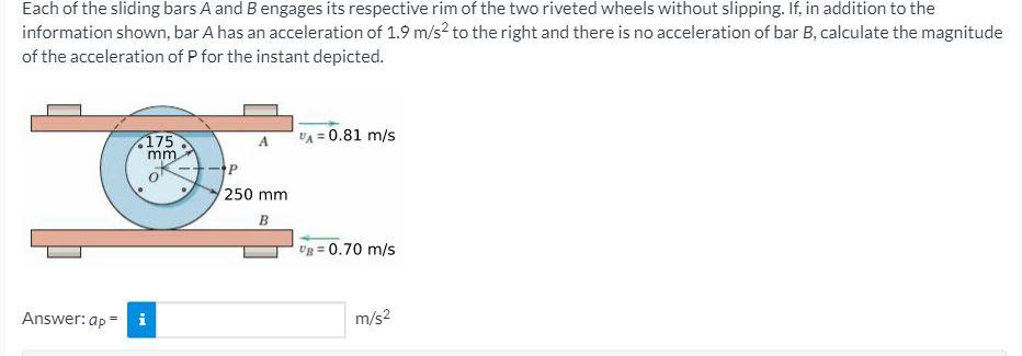 Solved Each of the sliding bars A and B engages its | Chegg.com