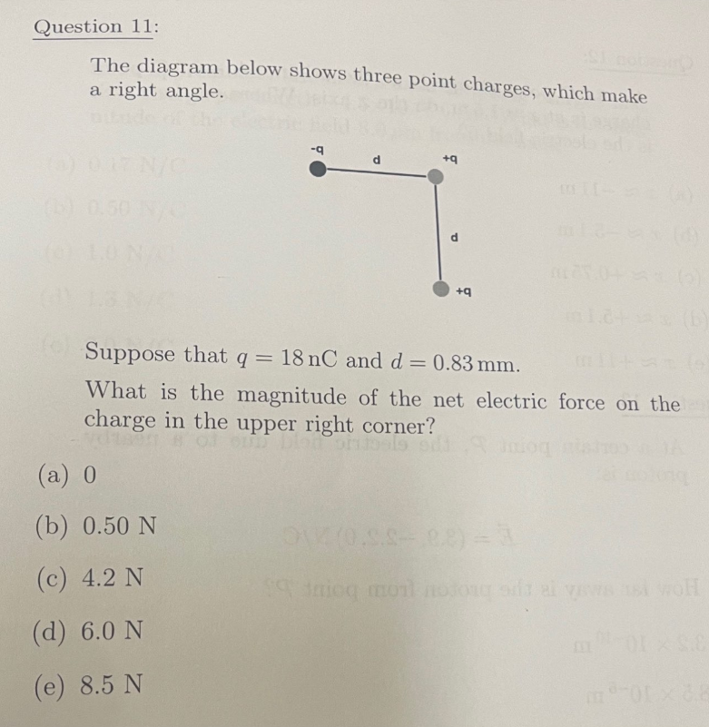 Solved The diagram below shows three point charges, which | Chegg.com