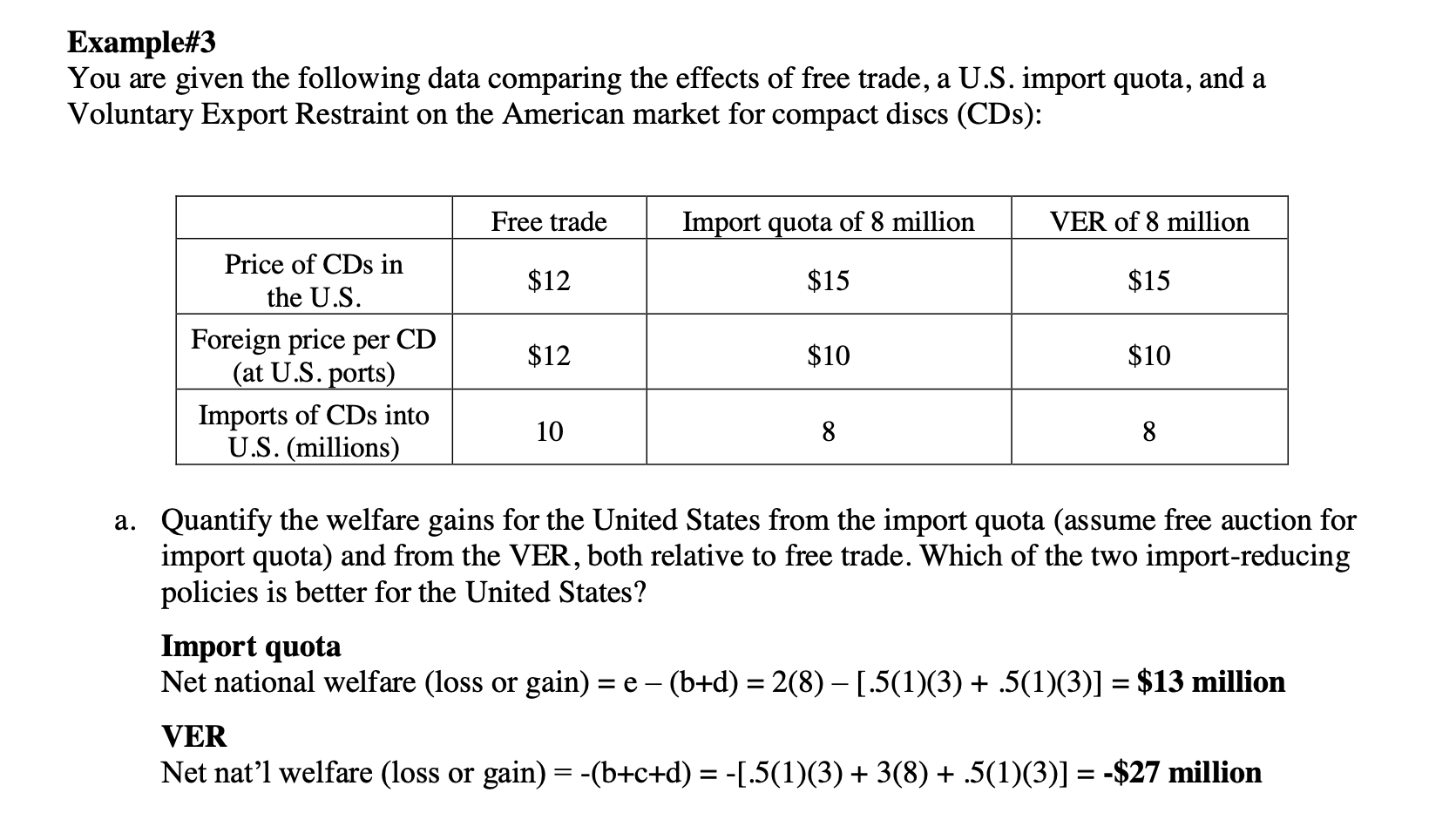 Solved Example\#3 You are given the following data comparing | Chegg.com