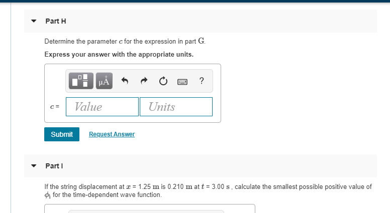 Solved Part G Select The Correct Time Dependent Wave