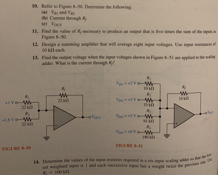 Solved 10. Refer to Figure 8-50. Determine the following: | Chegg.com