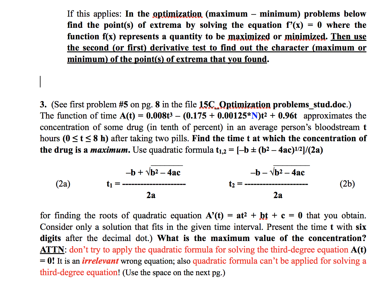 Solved - If this applies: In the optimization (maximum - | Chegg.com