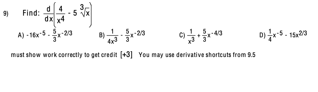 Solved 8) Find: dt 12 5 A) +52 dy it y = 3t-4 - 57-1 - B) - | Chegg.com