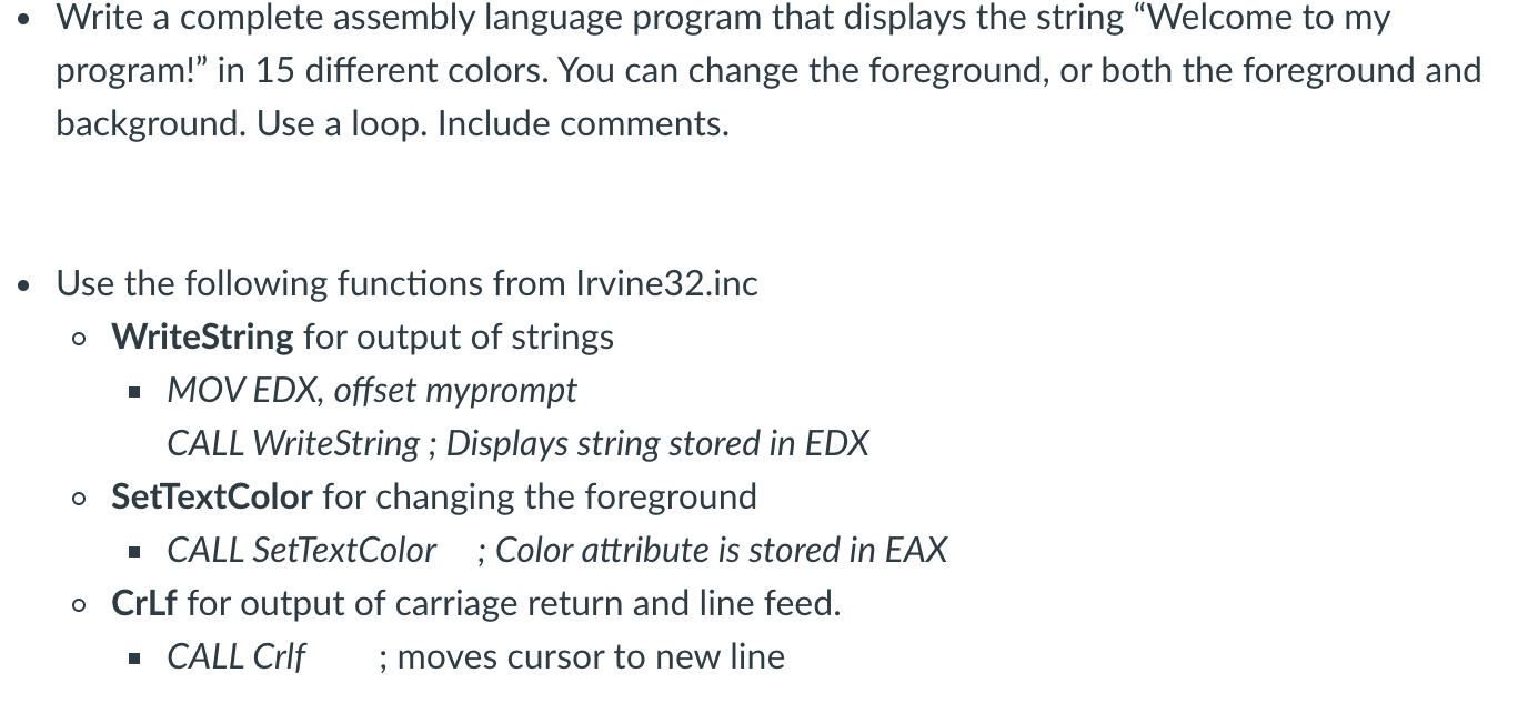 Solved Write a complete assembly language program that | Chegg.com