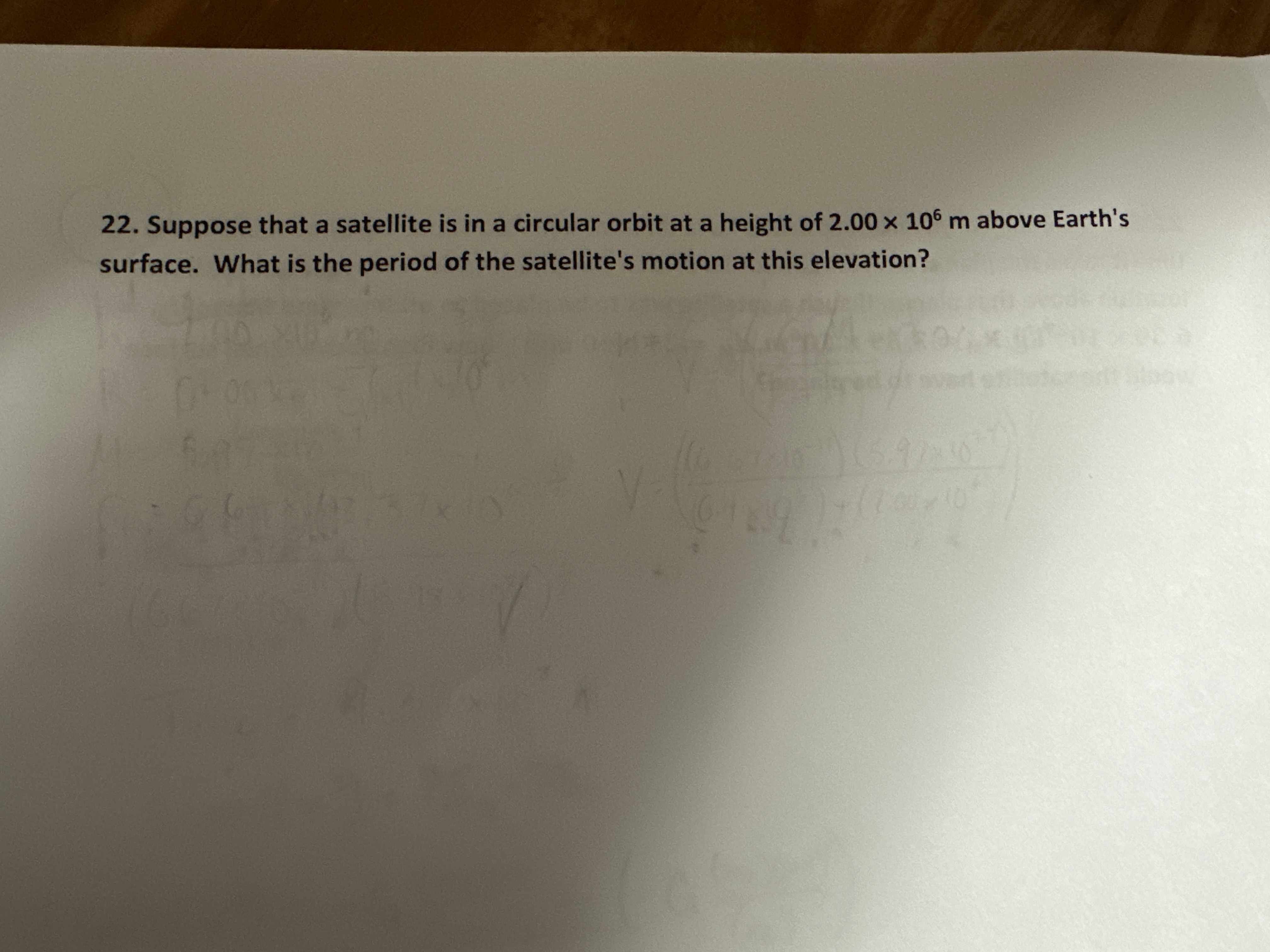 Solved Suppose That A Satellite Is In A Circular Orbit At A