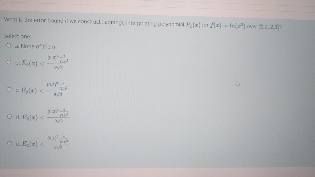 solved-what-is-the-error-bound-if-we-construct-lagrange-chegg