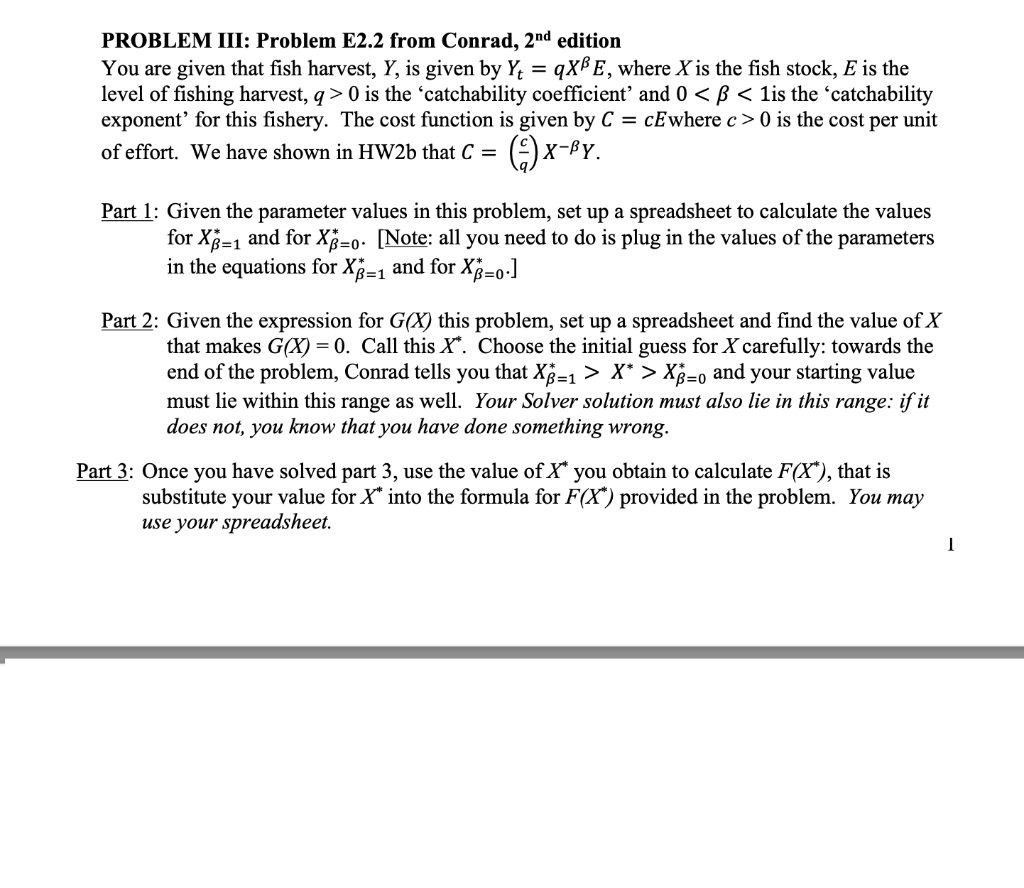 Solved PROBLEM III: Problem E2.2 from Conrad, 2nd edition | Chegg.com