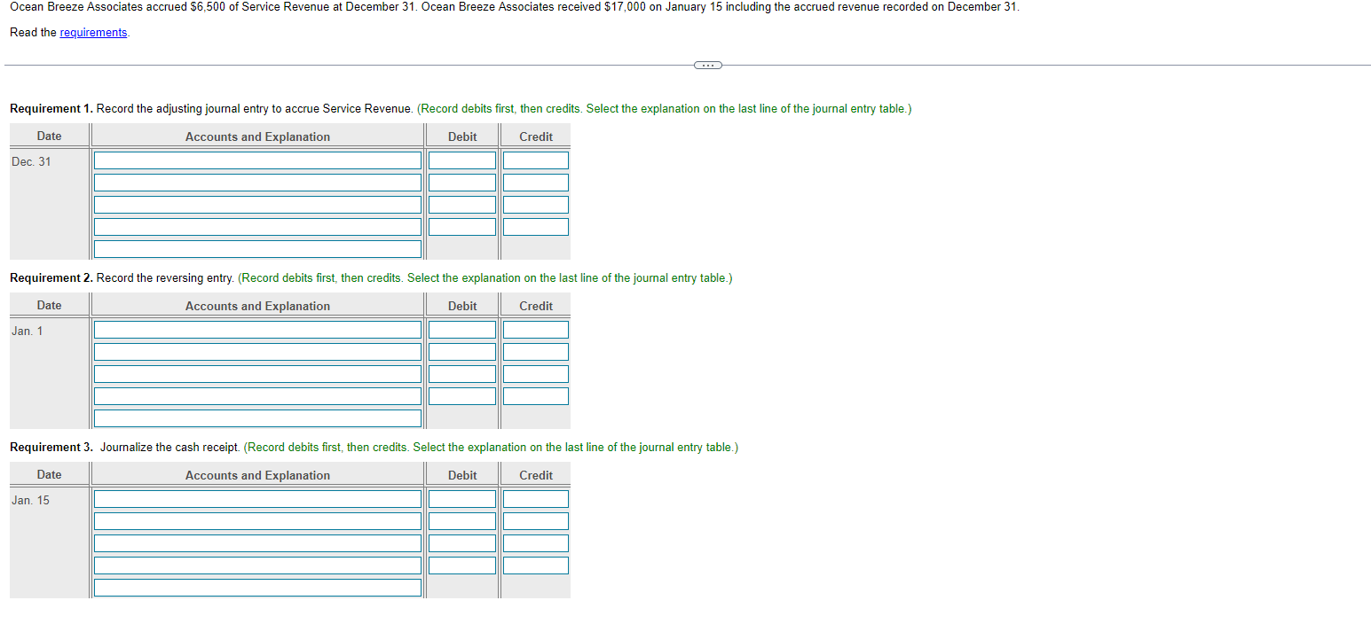 Solved Read the requirements. Requirement 1. Record the | Chegg.com