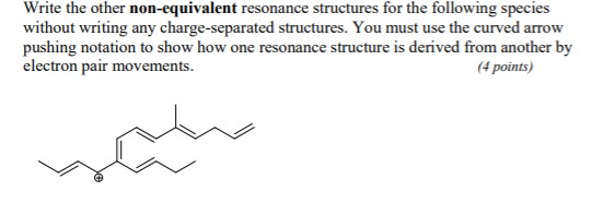 Solved Write the other non-equivalent resonance structures | Chegg.com
